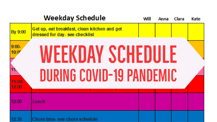Our Weekday Schedule for Working at Home with Four Kids (during COVID ...