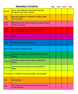 Our Weekday Schedule for Working at Home with Four Kids (during COVID ...